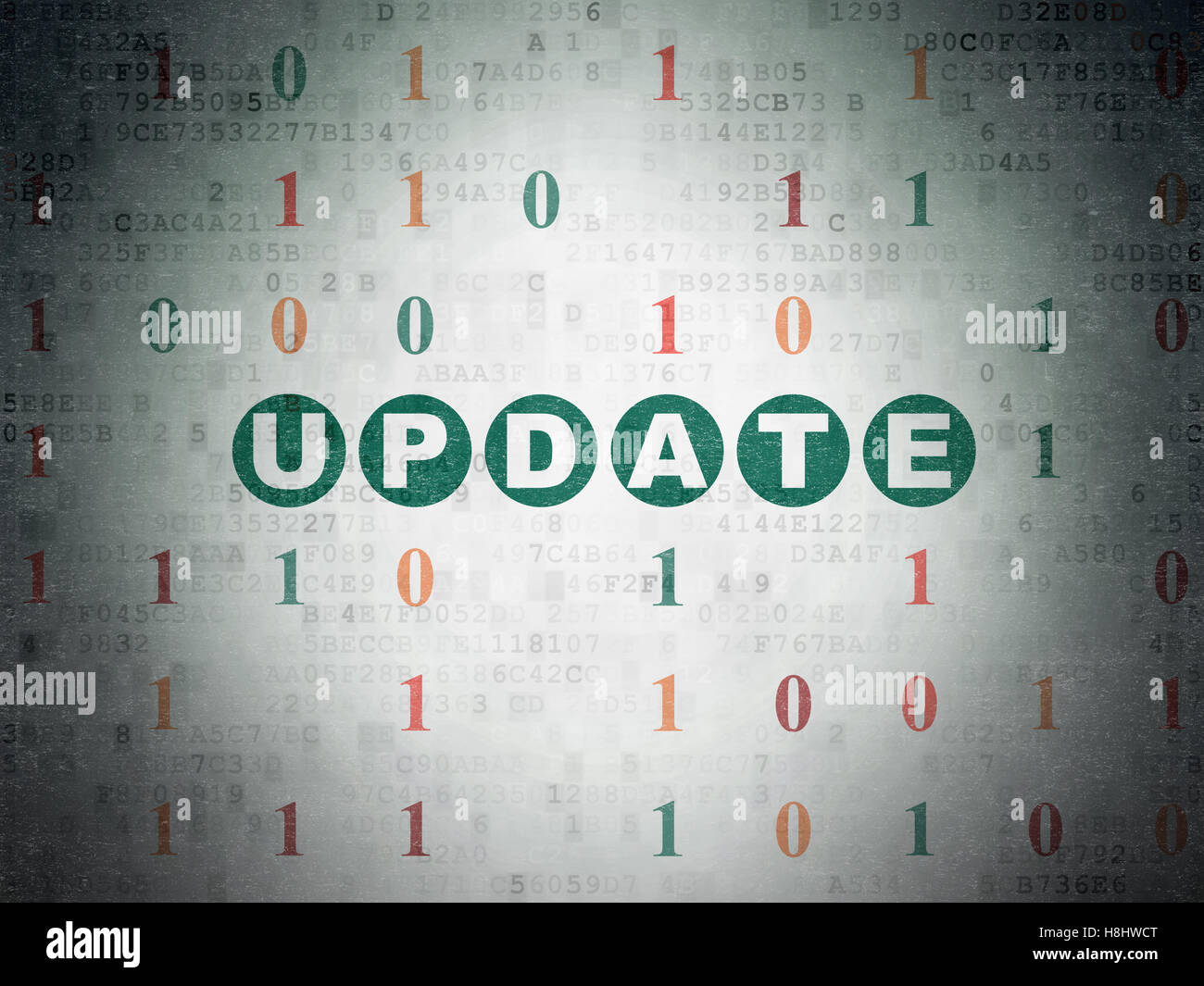 Web design concept: Update on Digital Data Paper background Stock Photo ...