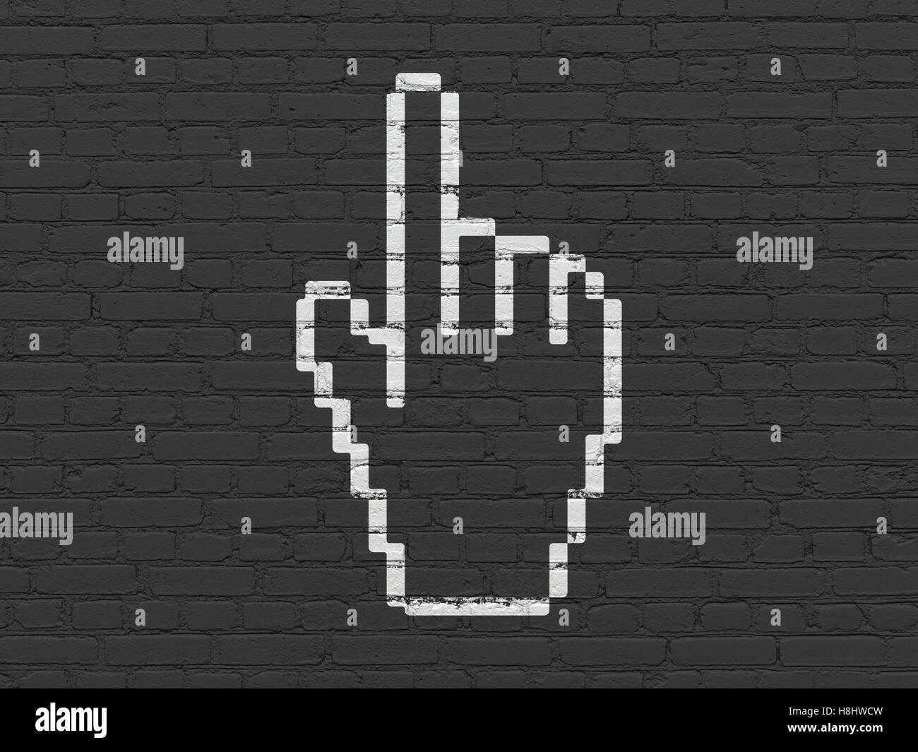 Web development concept: Mouse Cursor on wall background Stock Photo - Alamy