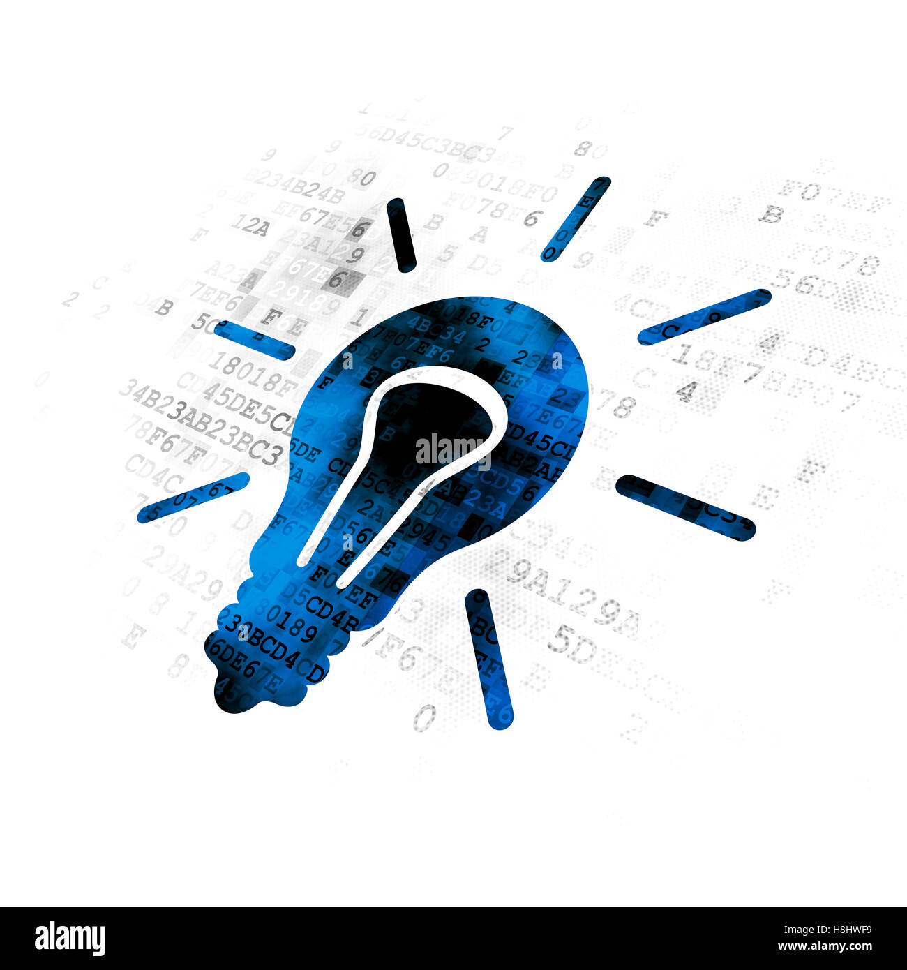 Finance concept: Light Bulb on Digital background Stock Photo - Alamy