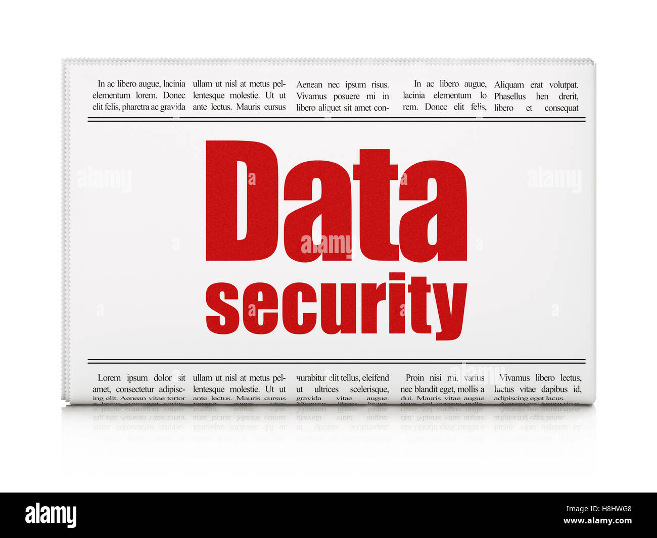 Safety concept: newspaper headline Data Security Stock Photo - Alamy