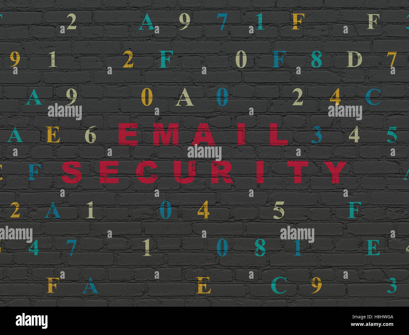Safety concept: Email Security on wall background Stock Photo - Alamy