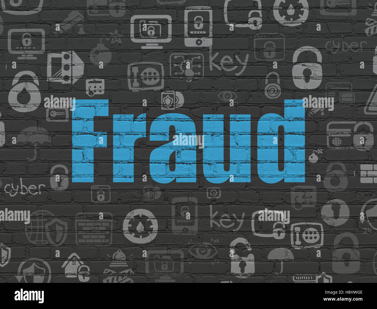 Privacy concept: Fraud on wall background Stock Photo - Alamy