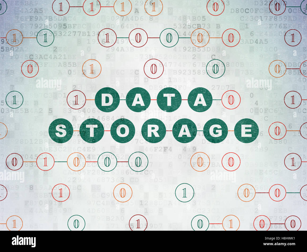 Information concept: Data Storage on Digital Data Paper background ...