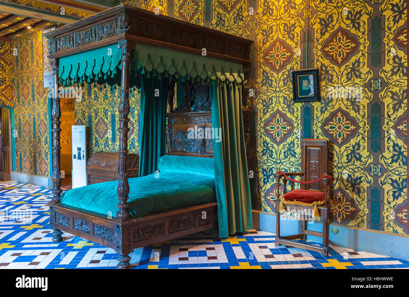Queen's chamber in the Amboise castle Stock Photo - Alamy