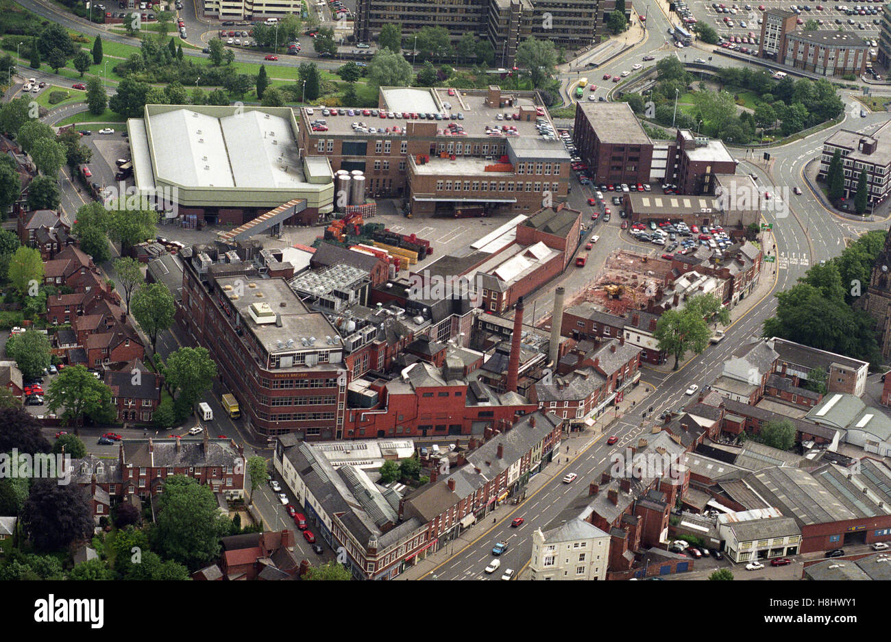 Aerial view of Banks's Brewery site Wolverhampton 9/9/92 Stock Photo ...
