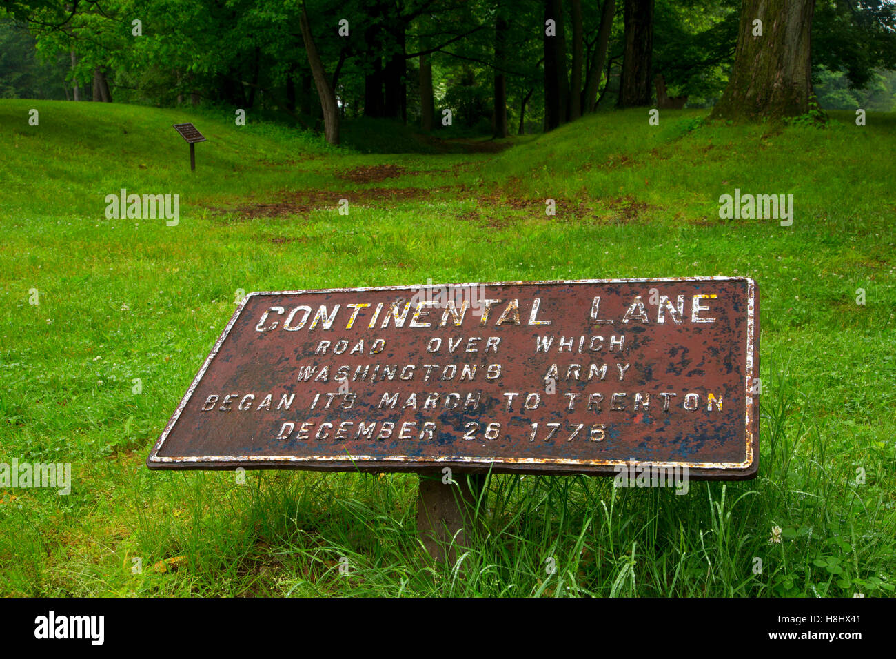 Continental Lane sign, Washington Crossing Historic Park, New Jersey ...
