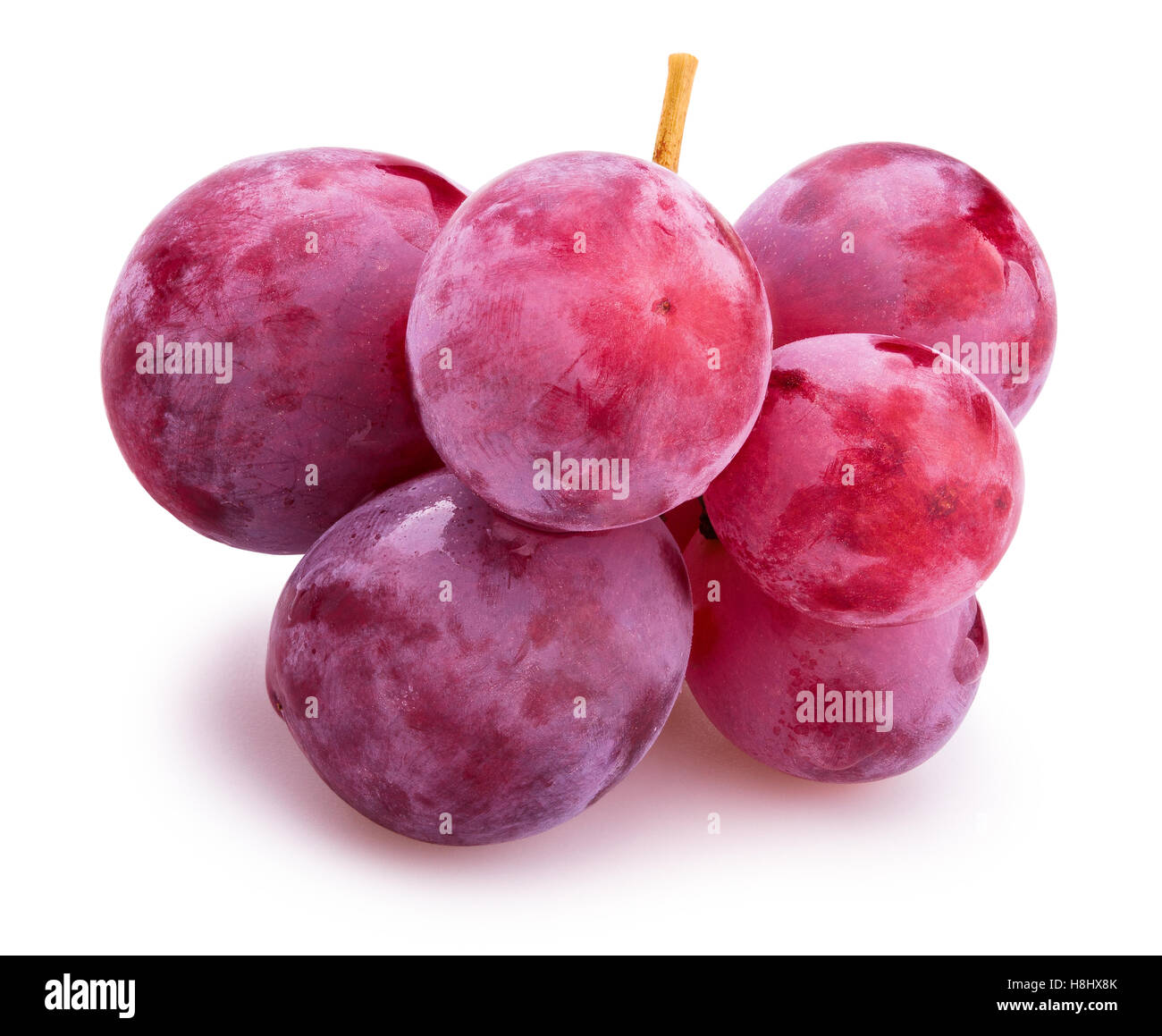 red grapes isolated Stock Photo - Alamy