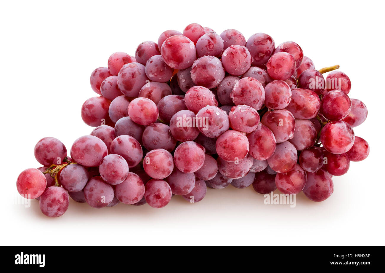 red grapes isolated Stock Photo - Alamy