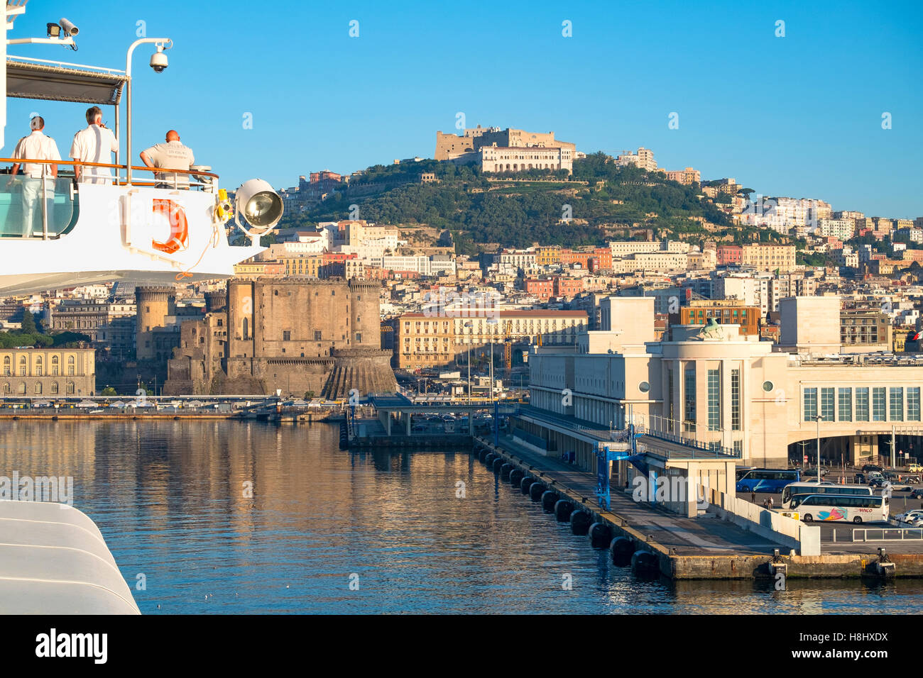 a cruise ship entering the port of naples, italy Stock Photo - Alamy