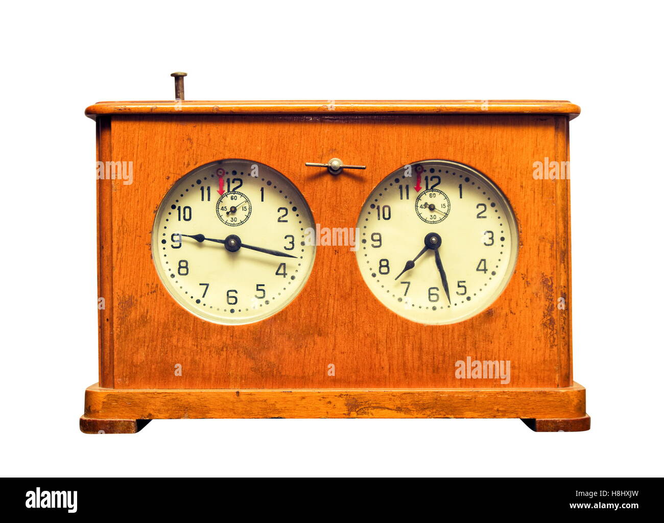 old vintage clock on white Stock Photo - Alamy
