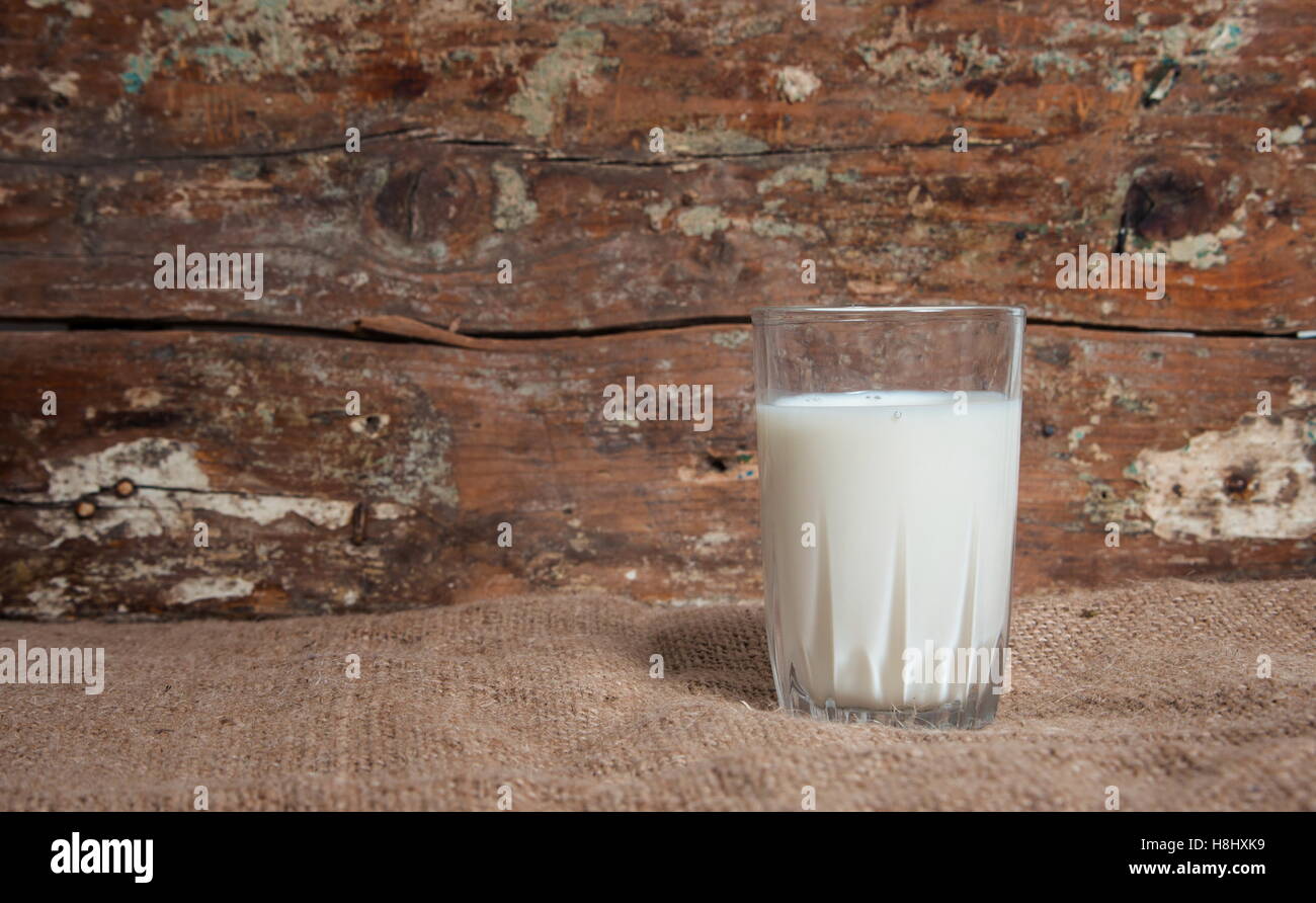 glass of milk on table Stock Photo - Alamy