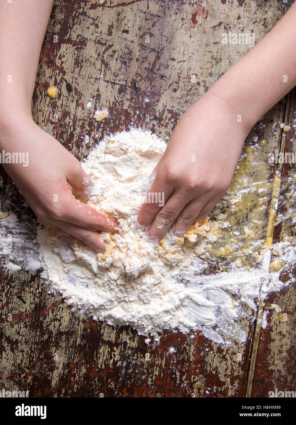mixing the dough at home Stock Photo - Alamy