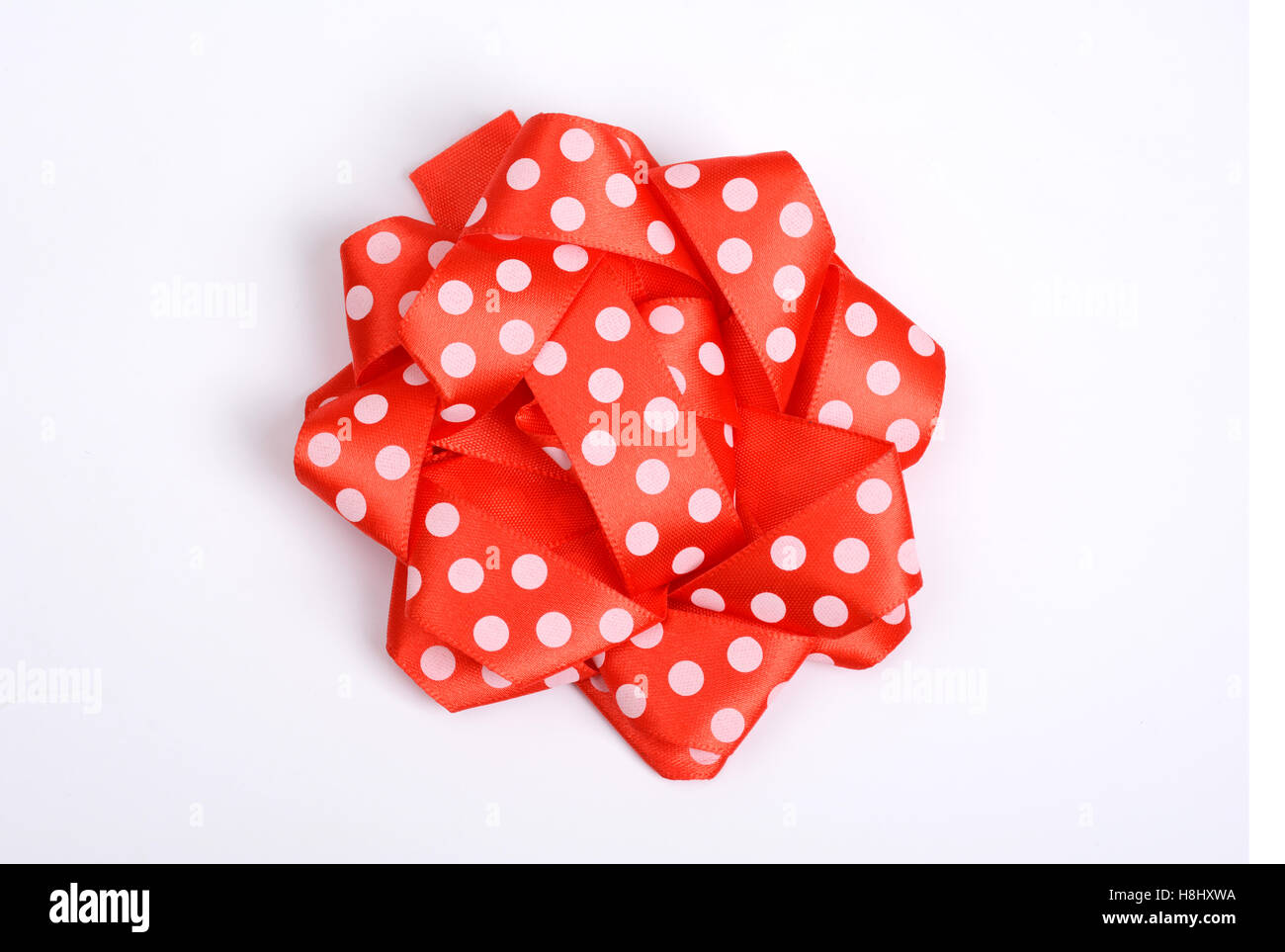 Red Decoration bow ribon flower Isolated on white background Stock ...
