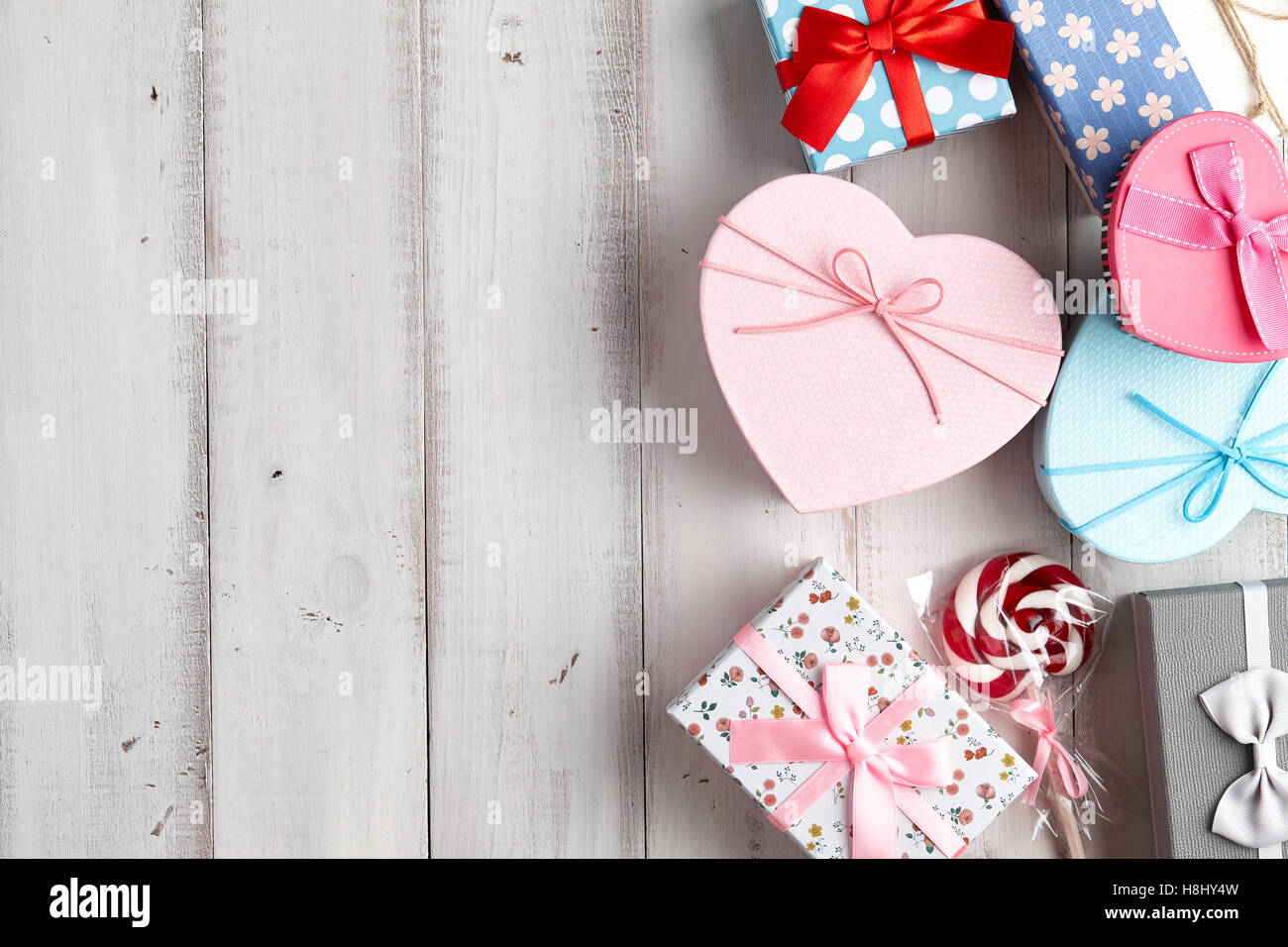 Different shape gift boxes hi-res stock photography and images - Alamy