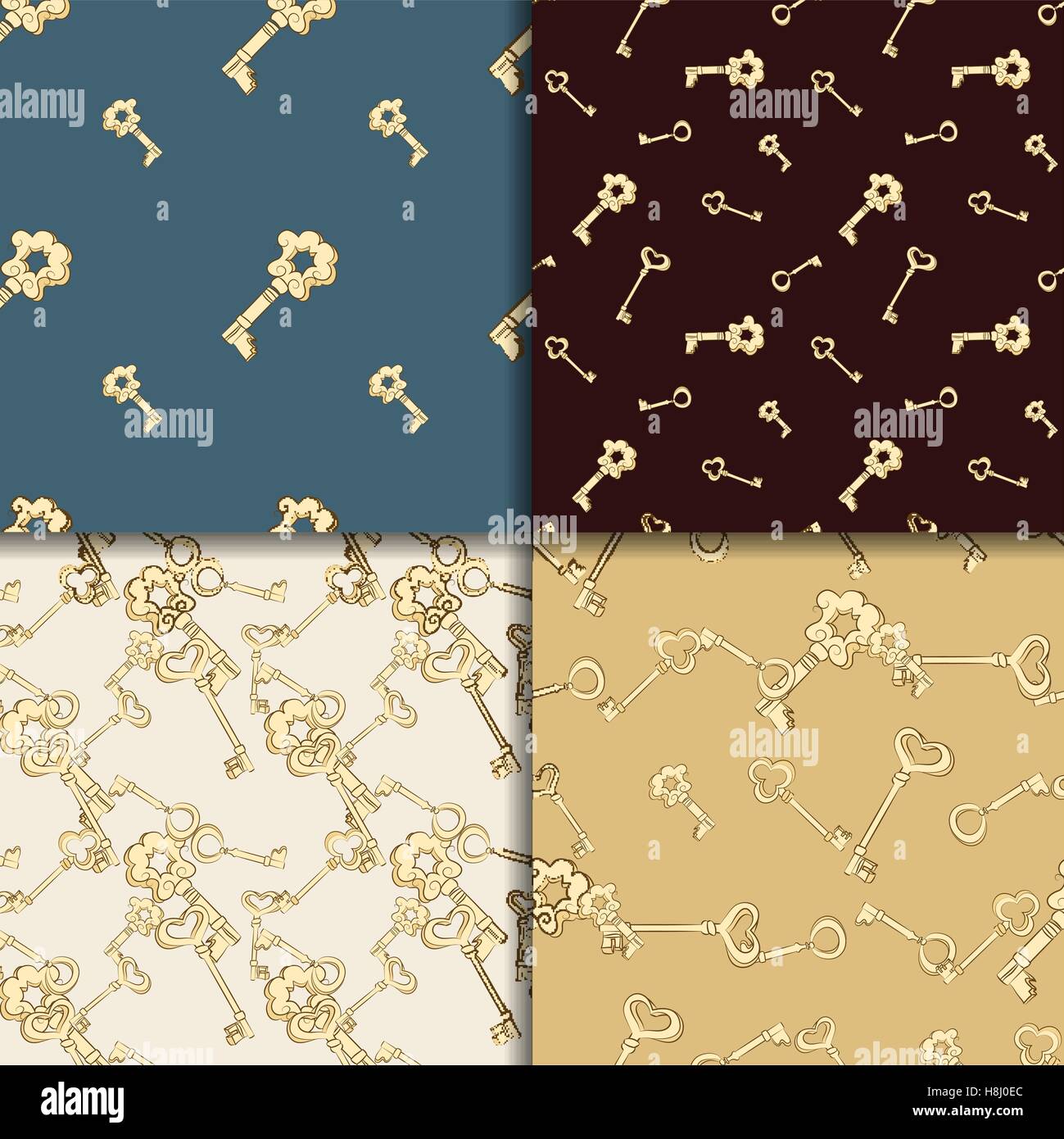 Seamless keys pattern set Stock Vector Image & Art - Alamy