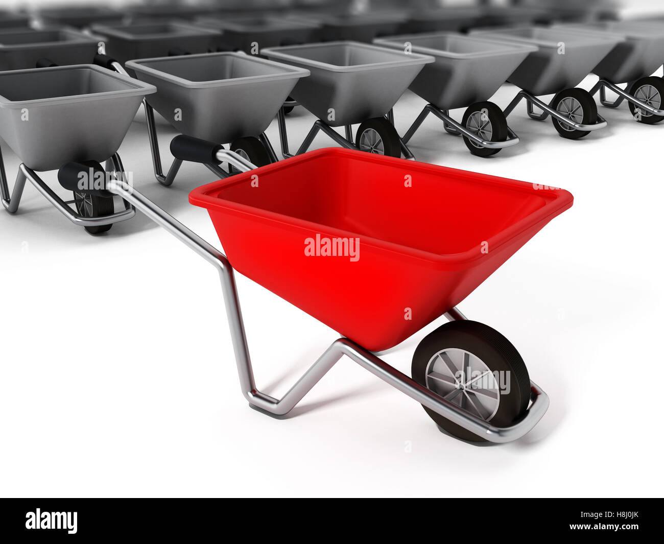 Hand barrow isolated on white background. 3D illustration Stock Photo ...