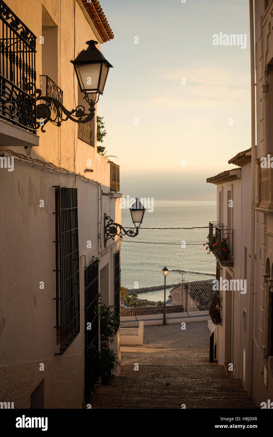 Scenic Altea old town location, Costa Blanca, Alicante, Spain Stock ...