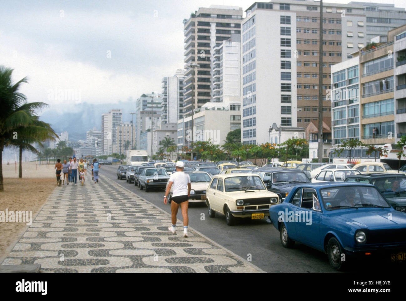 RIO DE JANEIRO promenade by the sea and Copacabana Stock Photo - Alamy