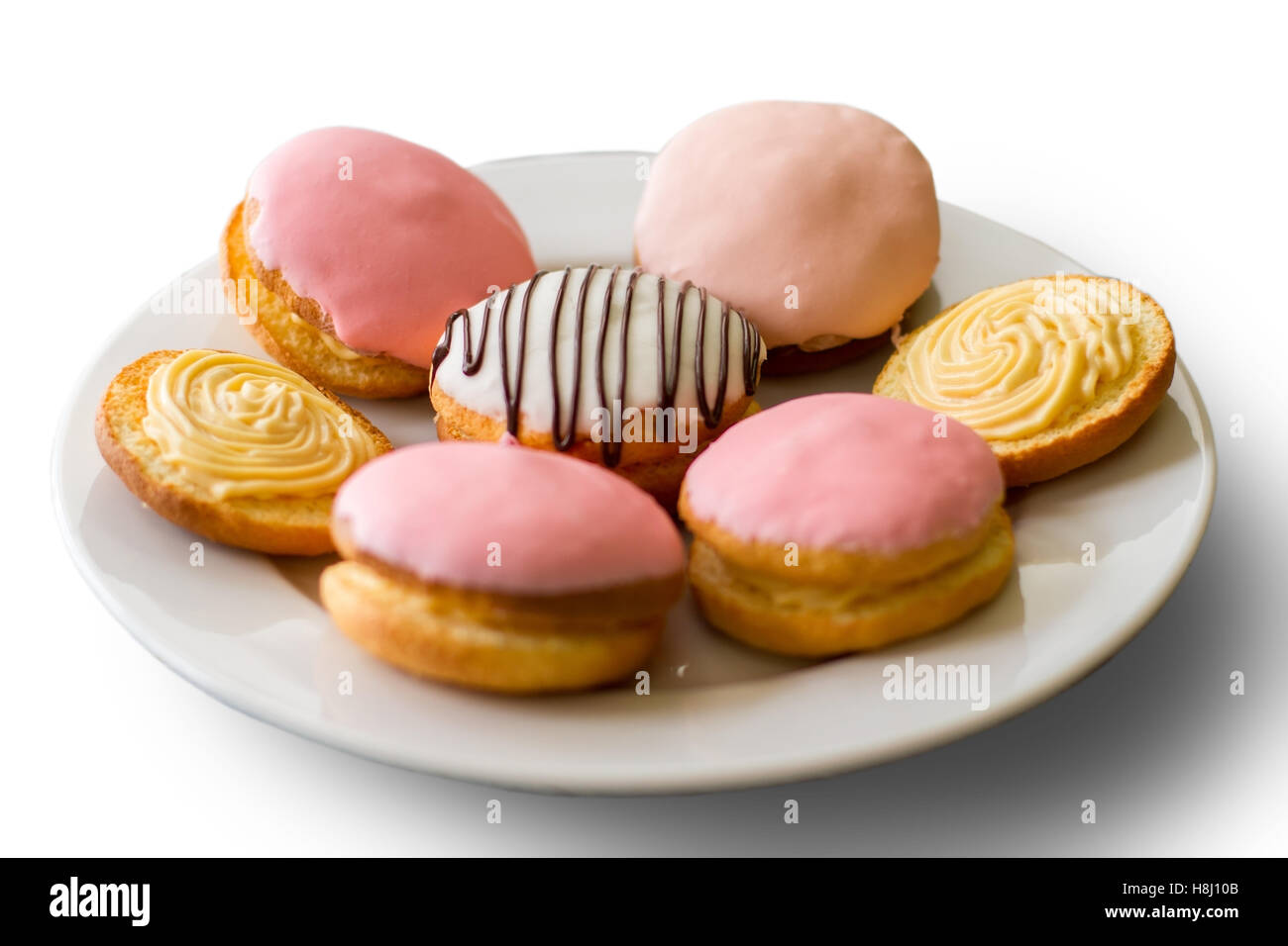 Colorful biscuits on a plate Stock Photo - Alamy