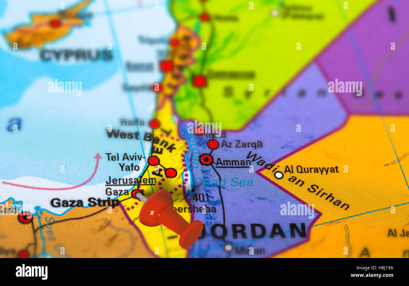 Palestine Gaza map Stock Photo - Alamy