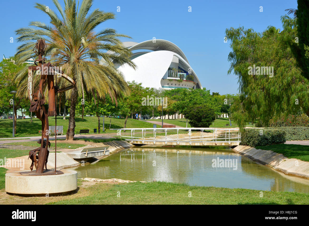 The City of Arts and Sciences in the Turia Gardens, Valencia, Spain ...