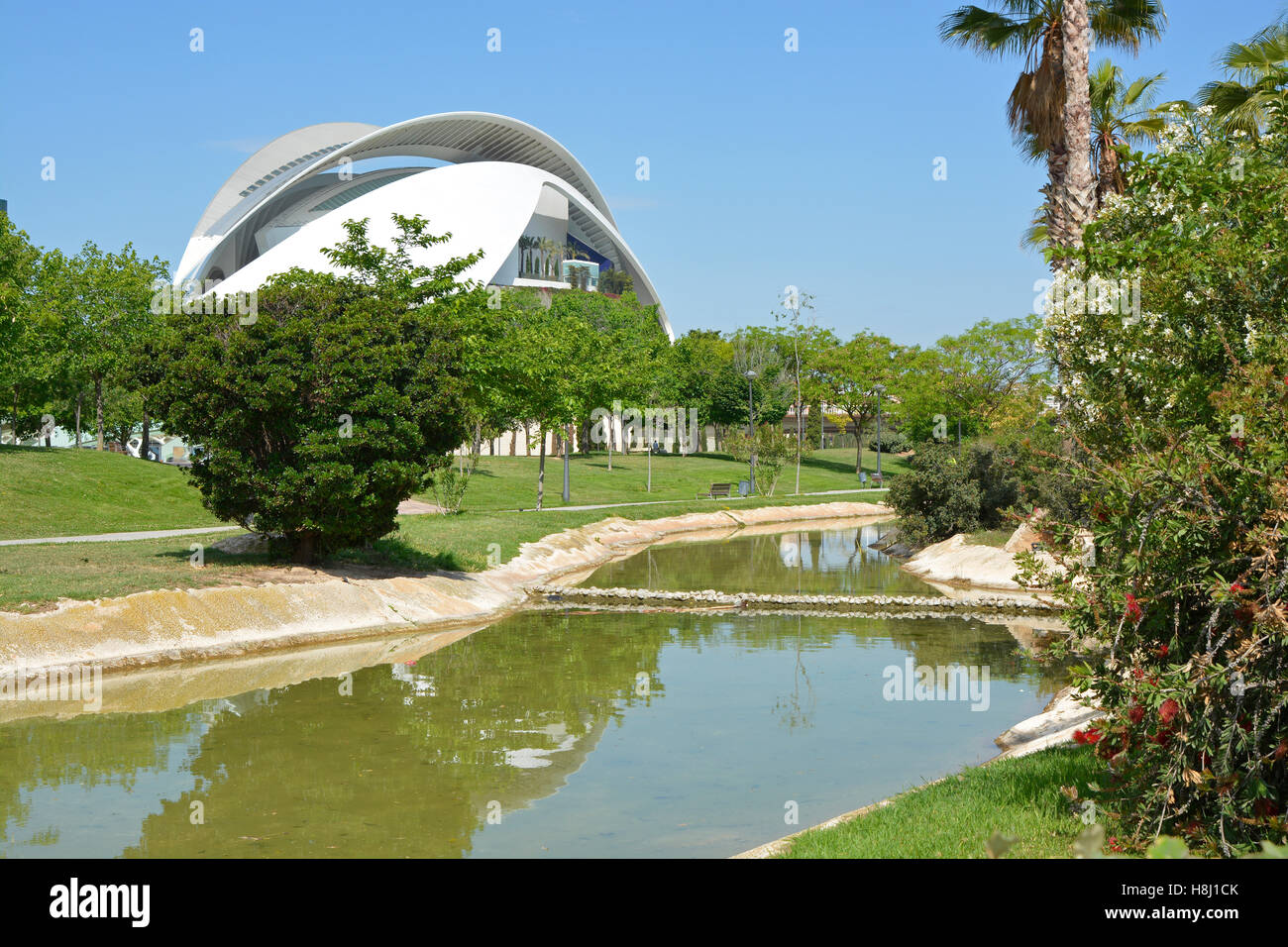 The City of Arts and Sciences in the Turia Gardens, Valencia, Spain ...