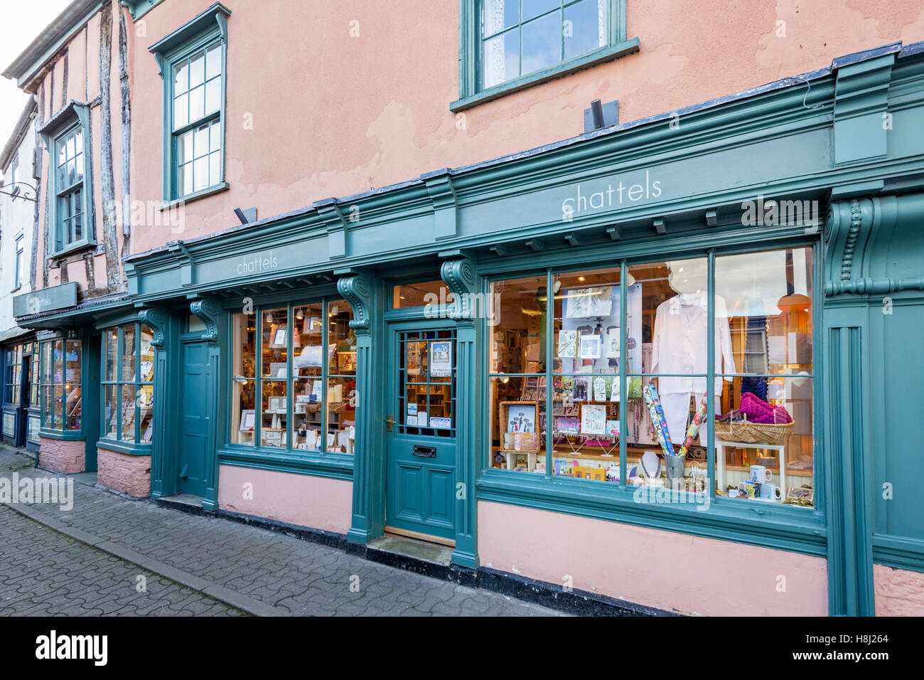 Independent shops in Hay on Wye, Brecknockshire, Wales, UK Stock Photo ...