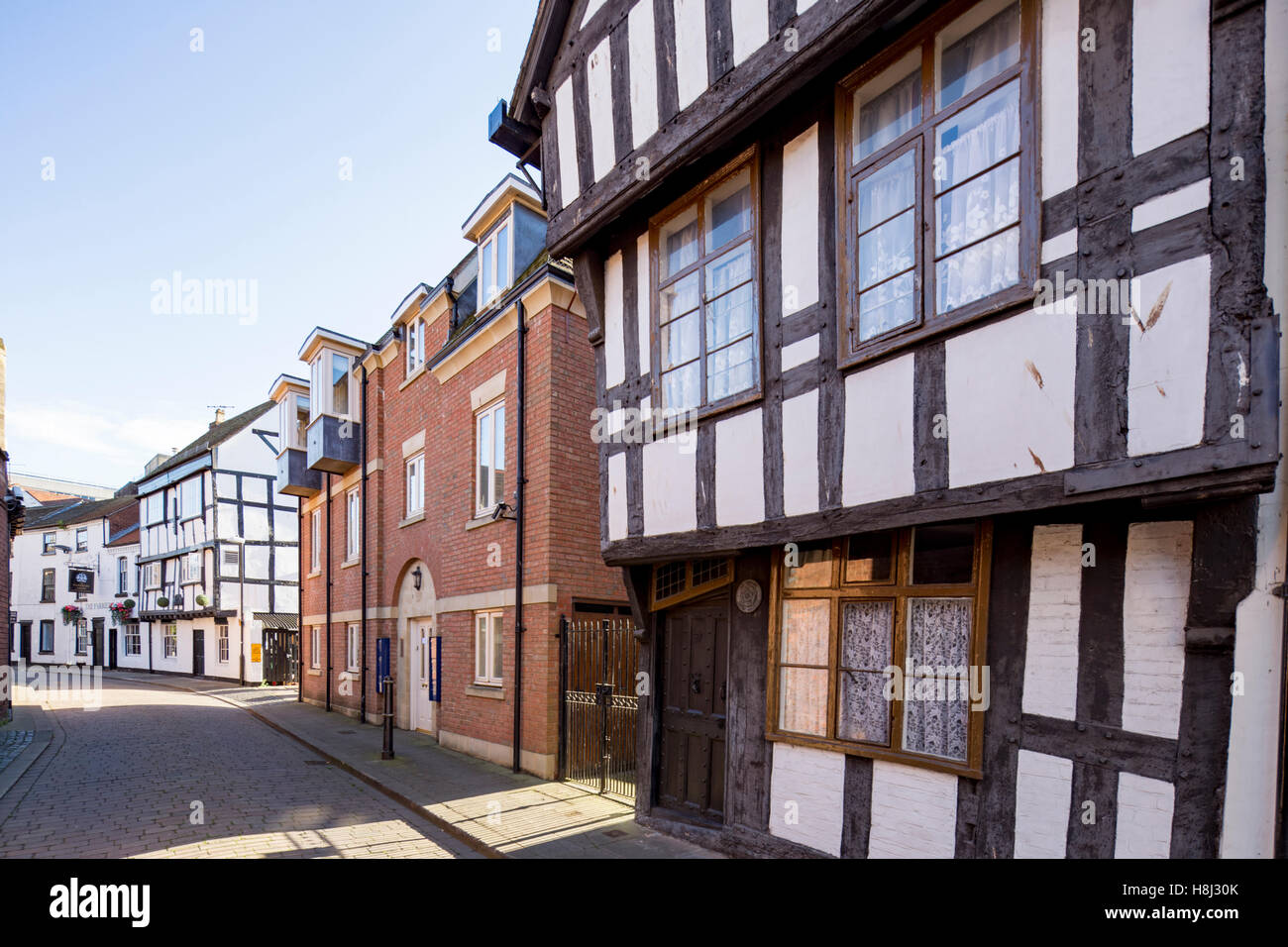 Historic timber framed buildings in Worcester, Worcestershire, England ...
