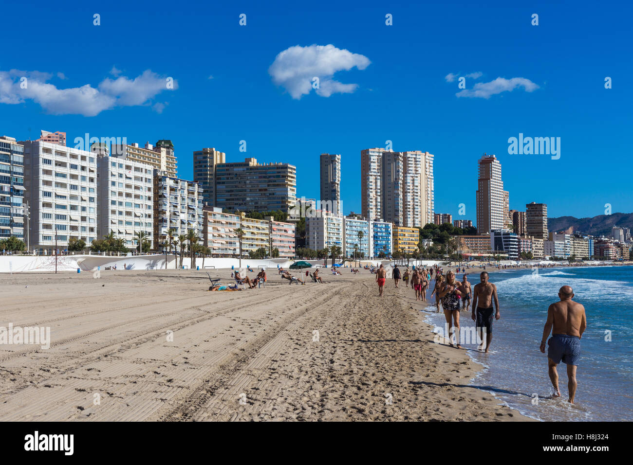 Benidorm Beach Sunbathing High Resolution Stock Photography and Images ...