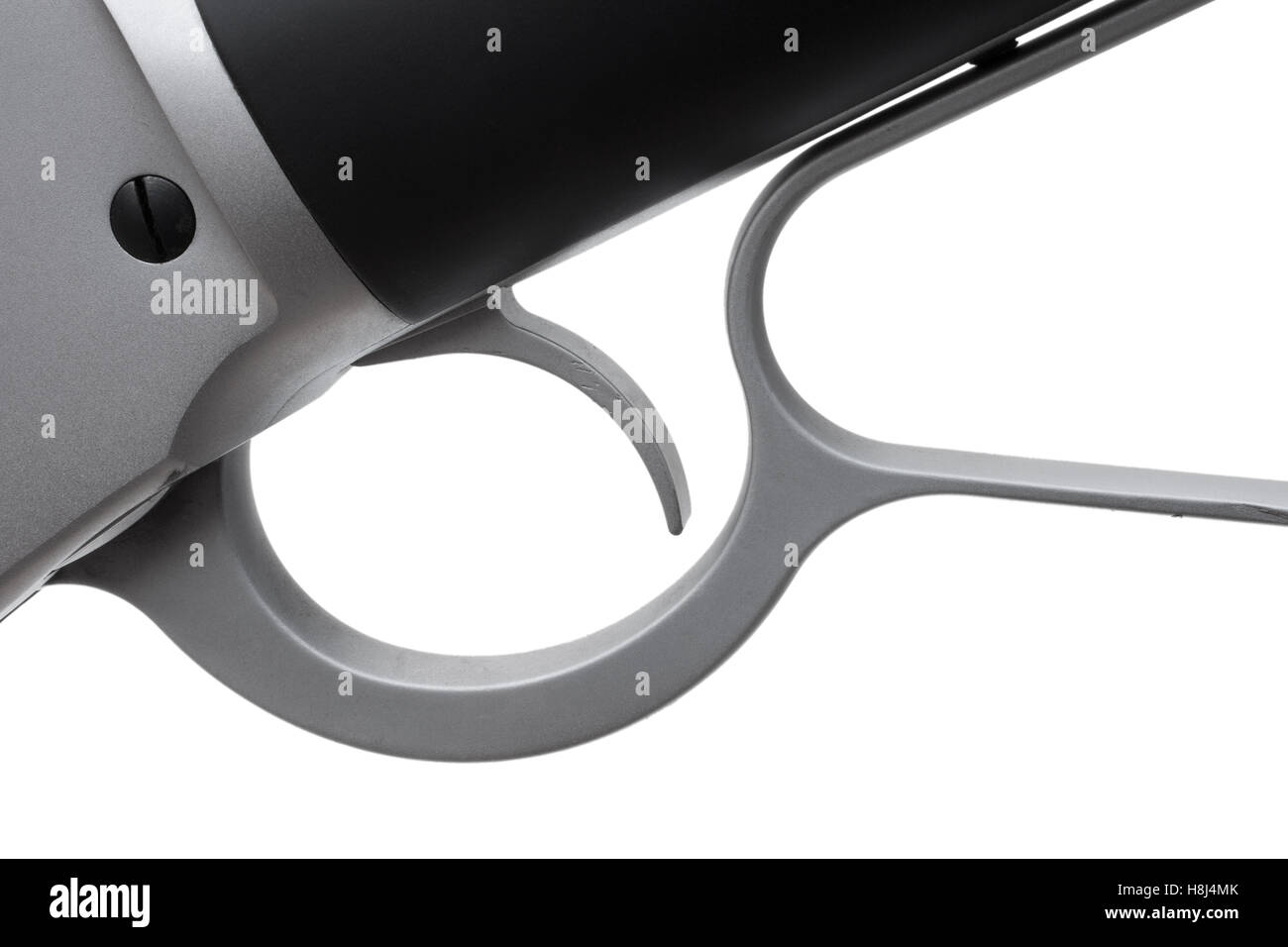 Trigger that is found on a lever action rifle Stock Photo - Alamy
