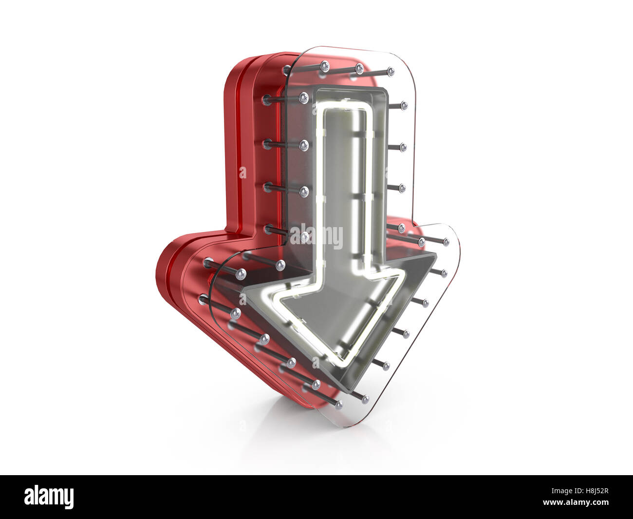 Arrow sign neon icon on Cut Out Stock Images & Pictures - Alamy