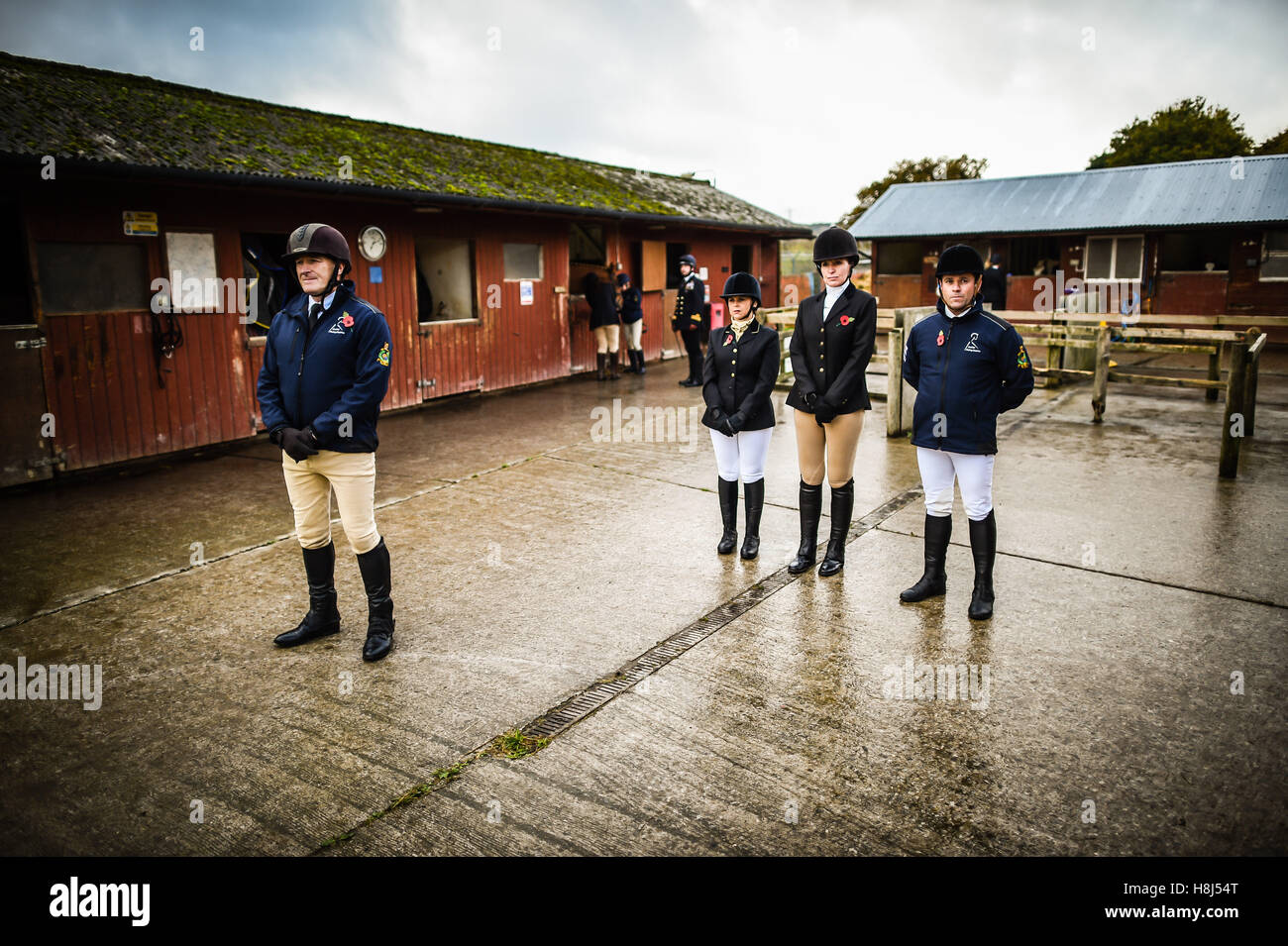 Royal marines riding stables bickleigh barracks hi-res stock ...