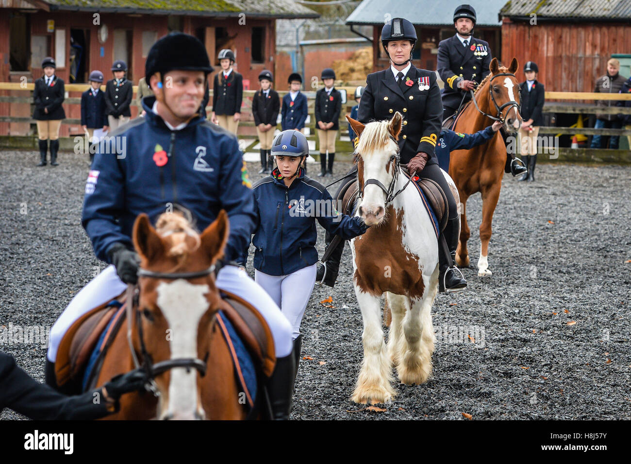 Horses are paraded during the first ever memorial service dedicated to ...
