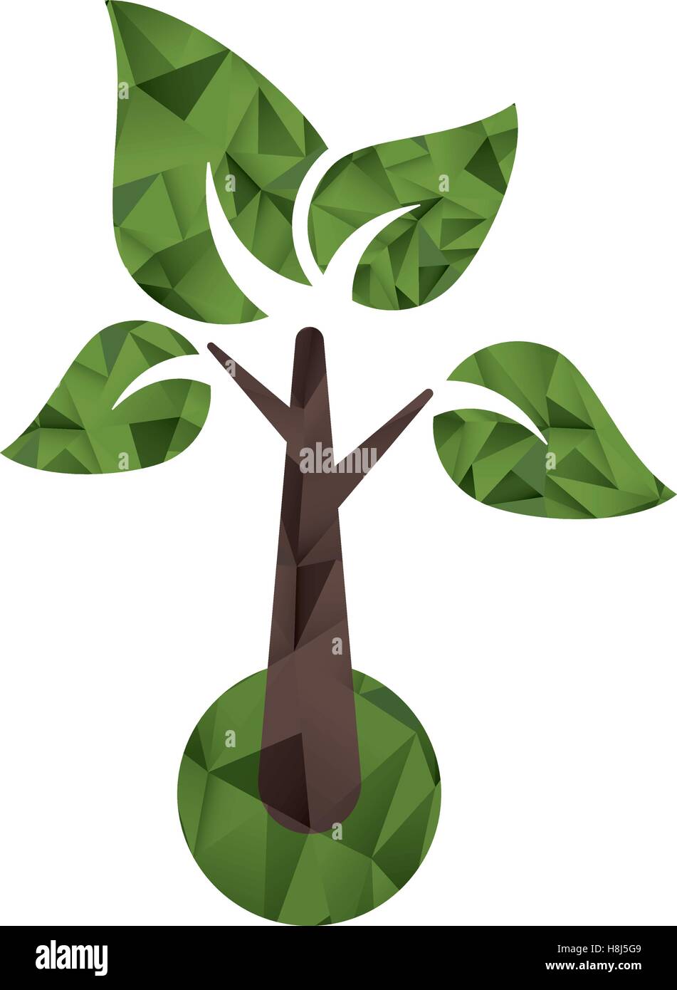 Isolated tree with leaves design Stock Vector Image & Art - Alamy
