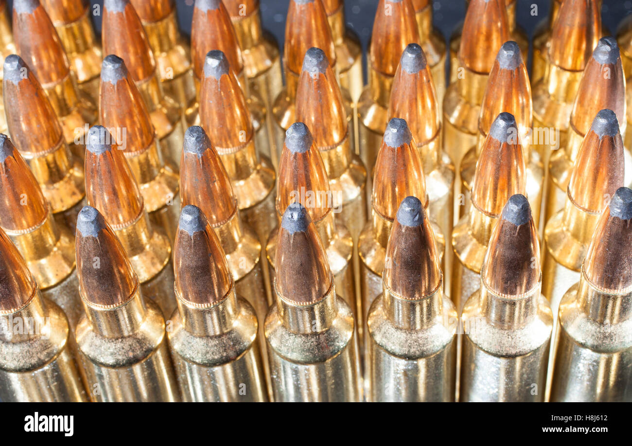 Cartridges that are designed to be used in a rifle Stock Photo - Alamy