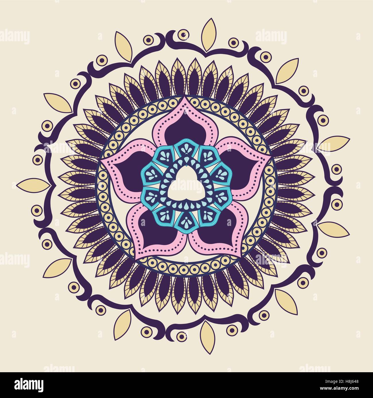 Colorful mandale design Stock Vector Image & Art - Alamy