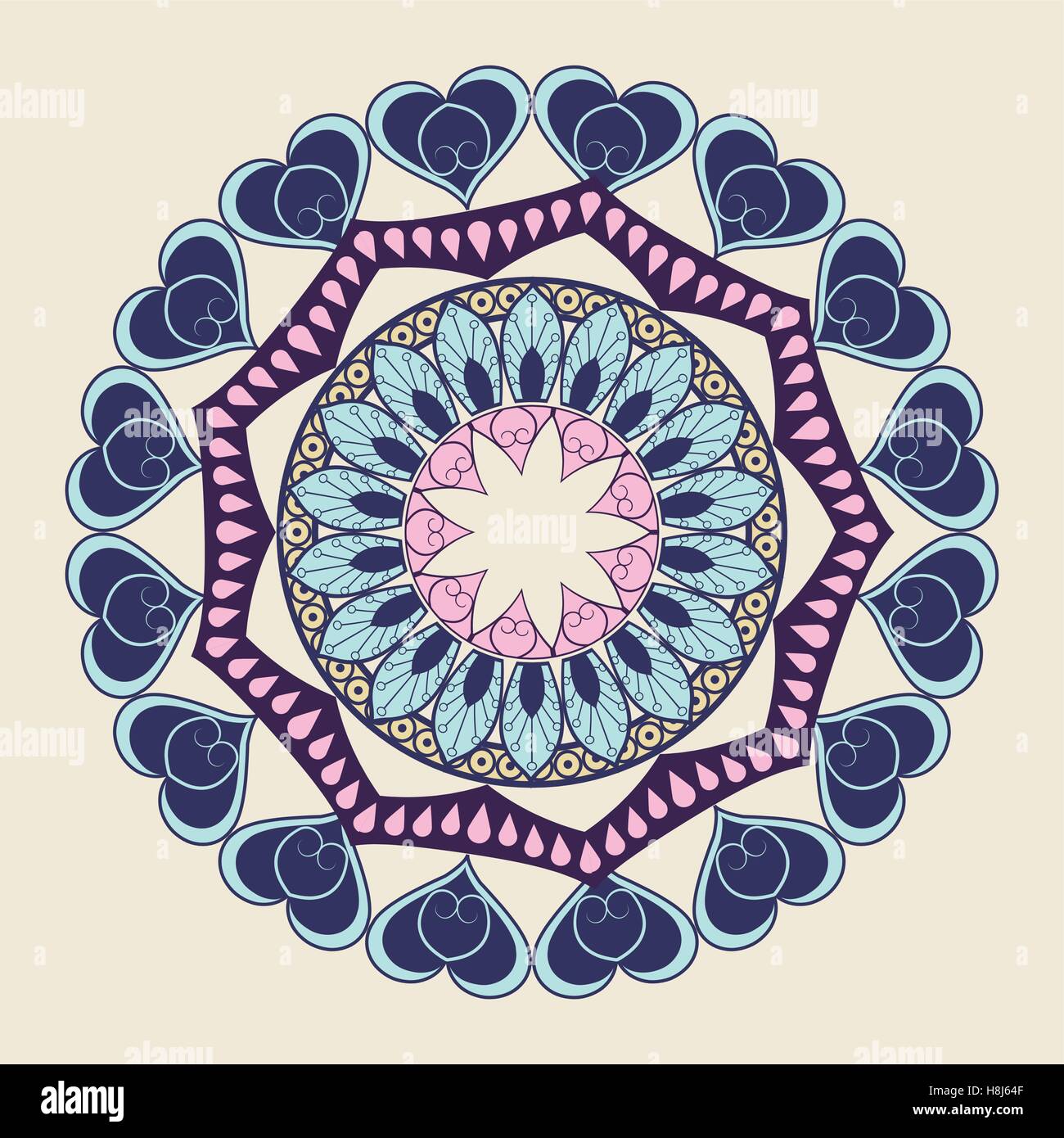 Colorful mandale design Stock Vector Image & Art - Alamy