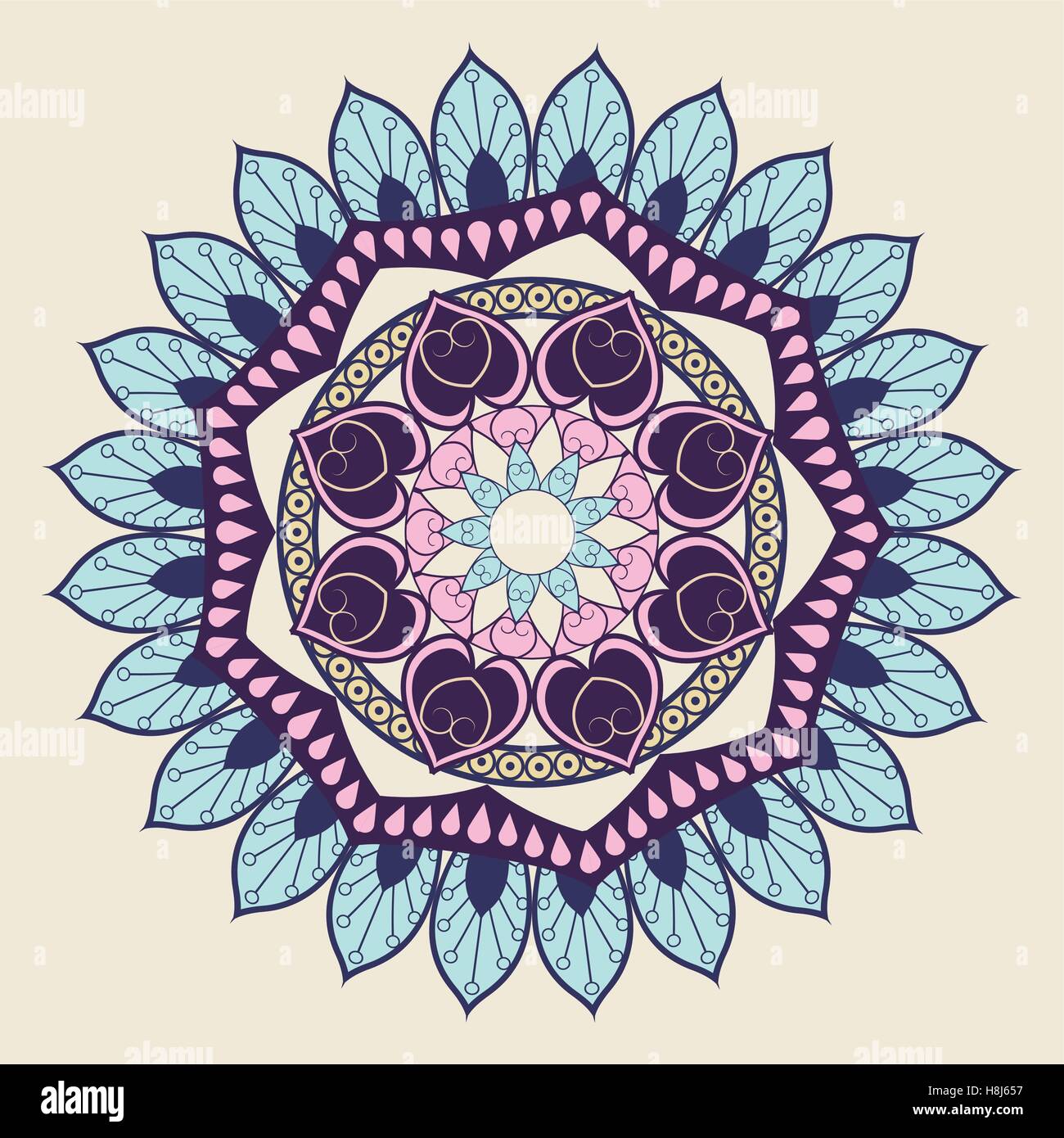 Colorful mandale design Stock Vector Image & Art - Alamy