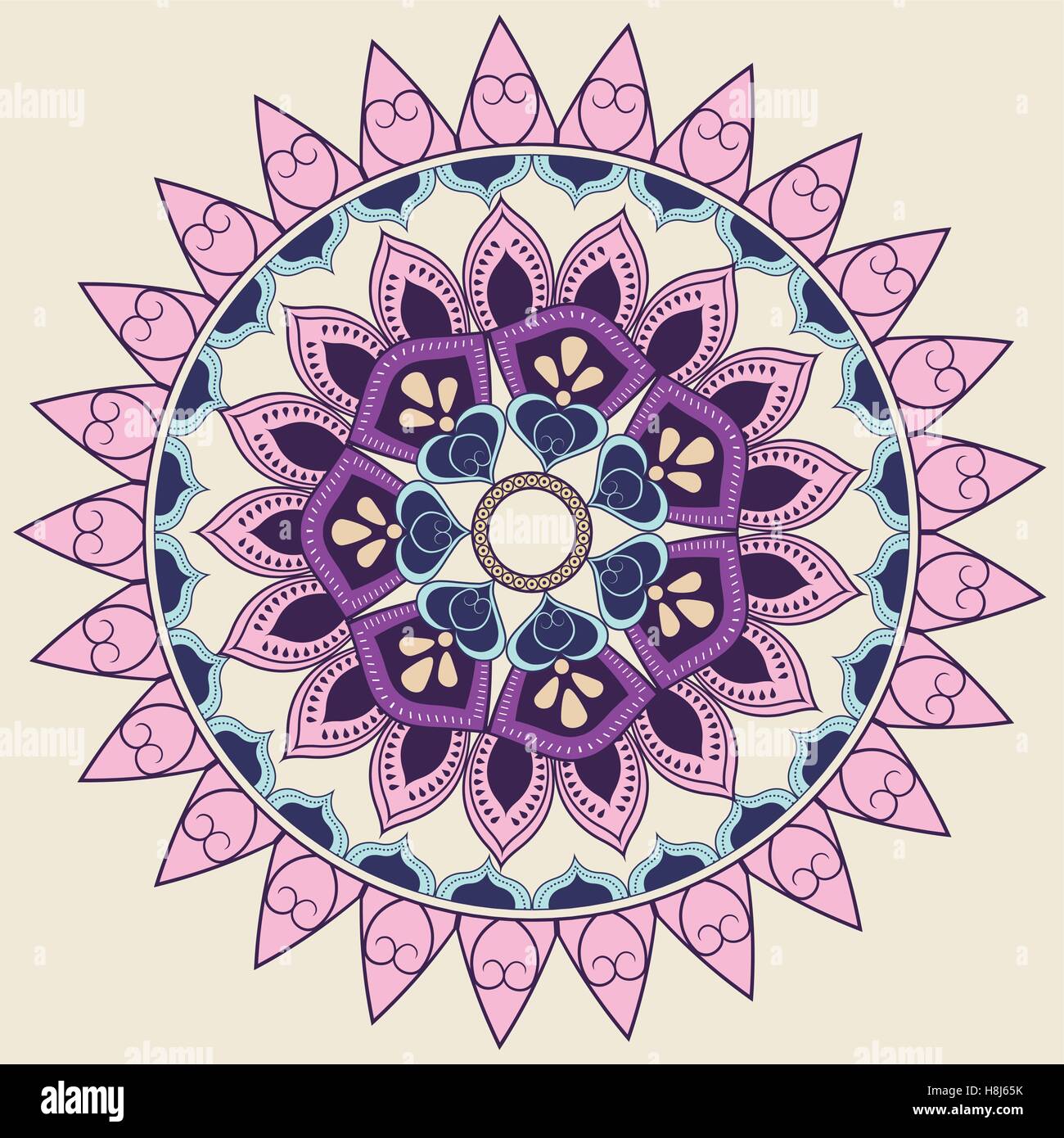 Colorful mandale design Stock Vector Image & Art - Alamy