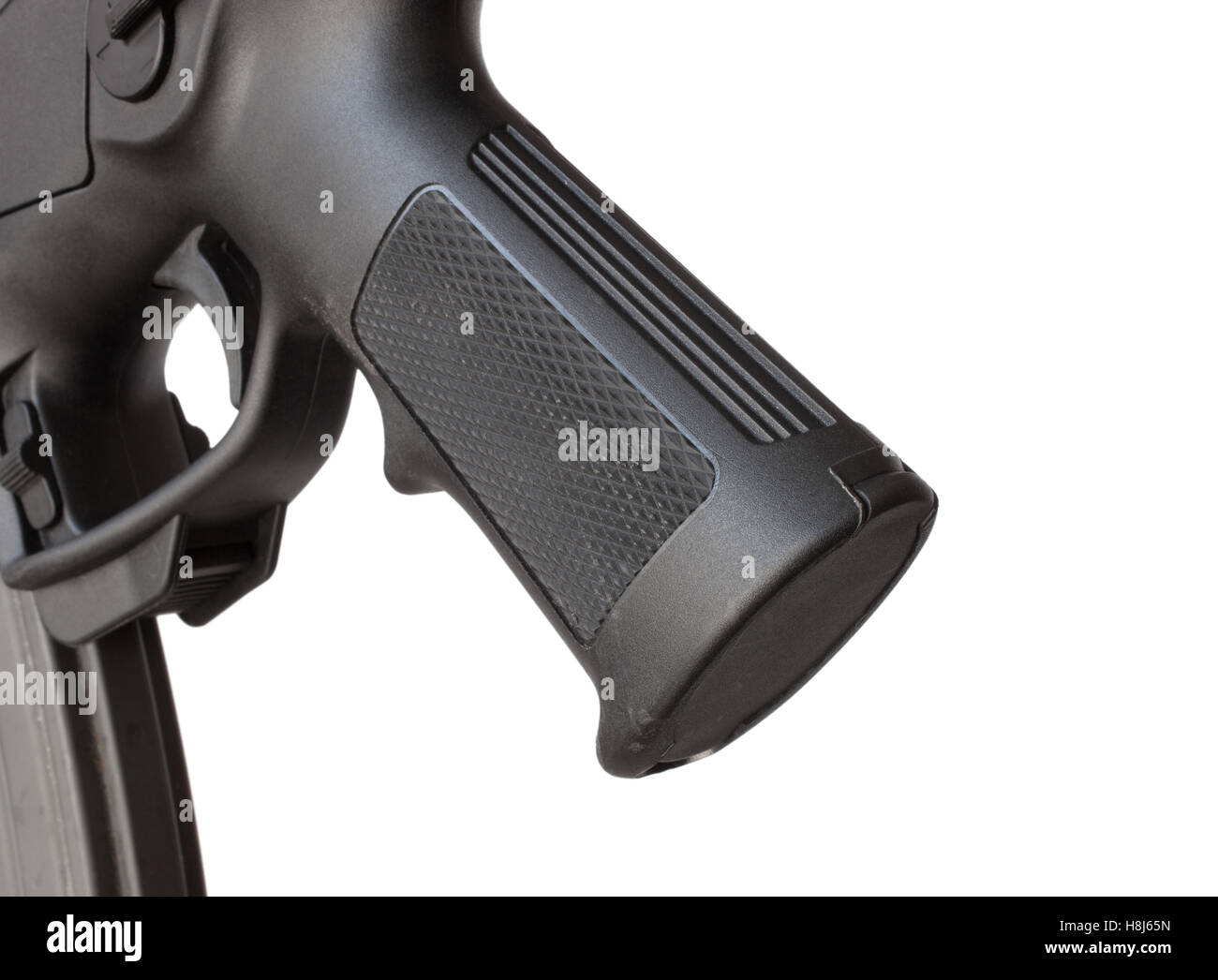 Pistol grip on the back of a modern sporting rifle Stock Photo - Alamy