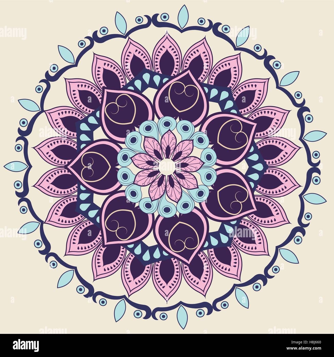 Colorful mandale design Stock Vector Image & Art - Alamy