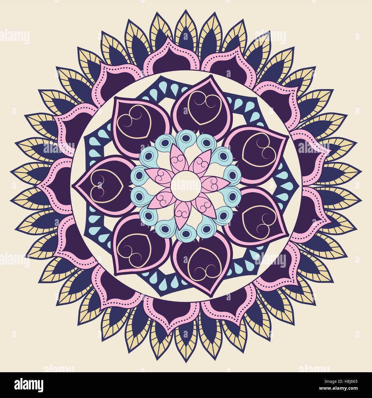Colorful mandale design Stock Vector Image & Art - Alamy