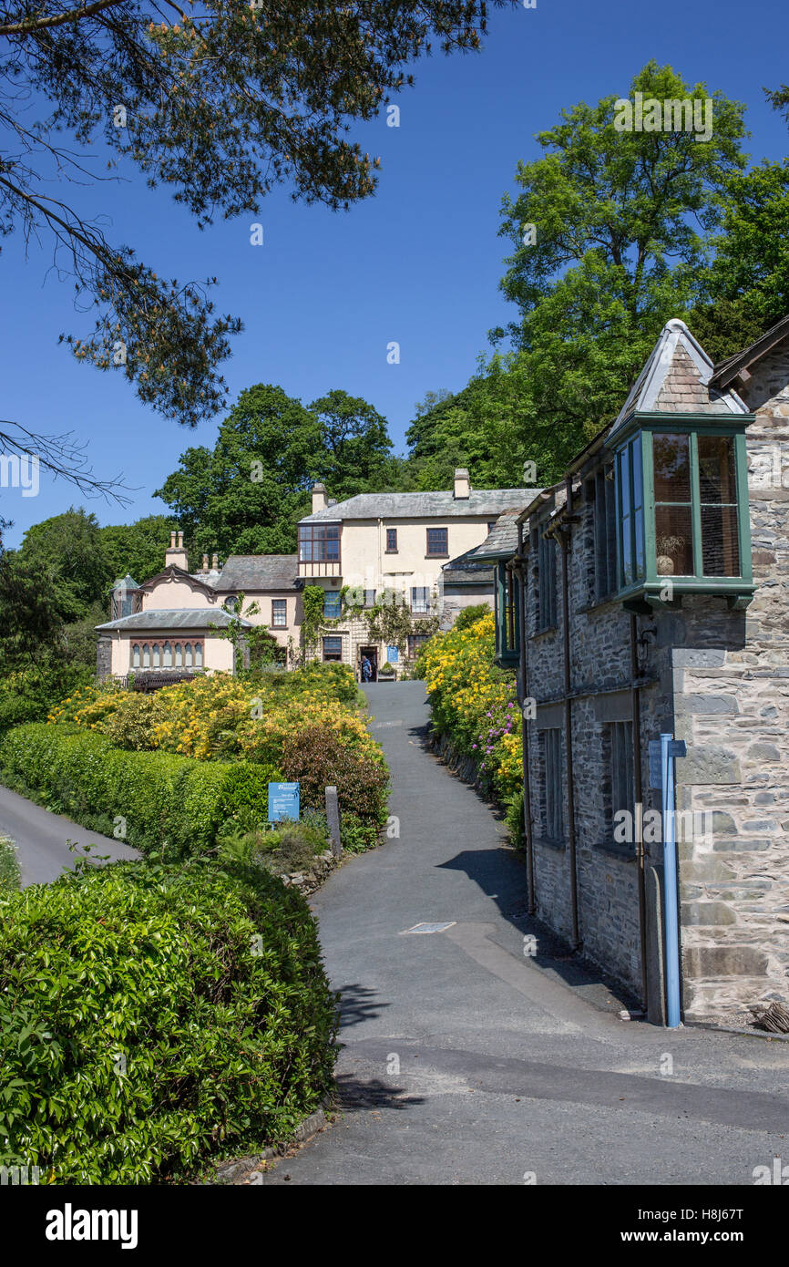 Brantwood, home of John Ruskin in the English Lake District Stock Photo ...