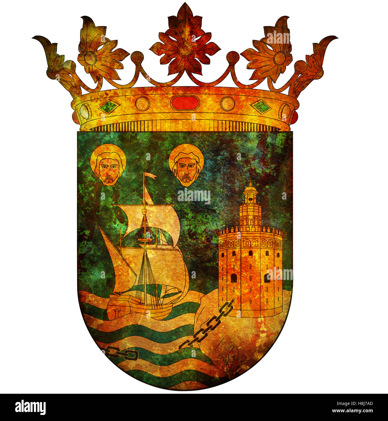 Symbol santander coat arms hi-res stock photography and images - Alamy