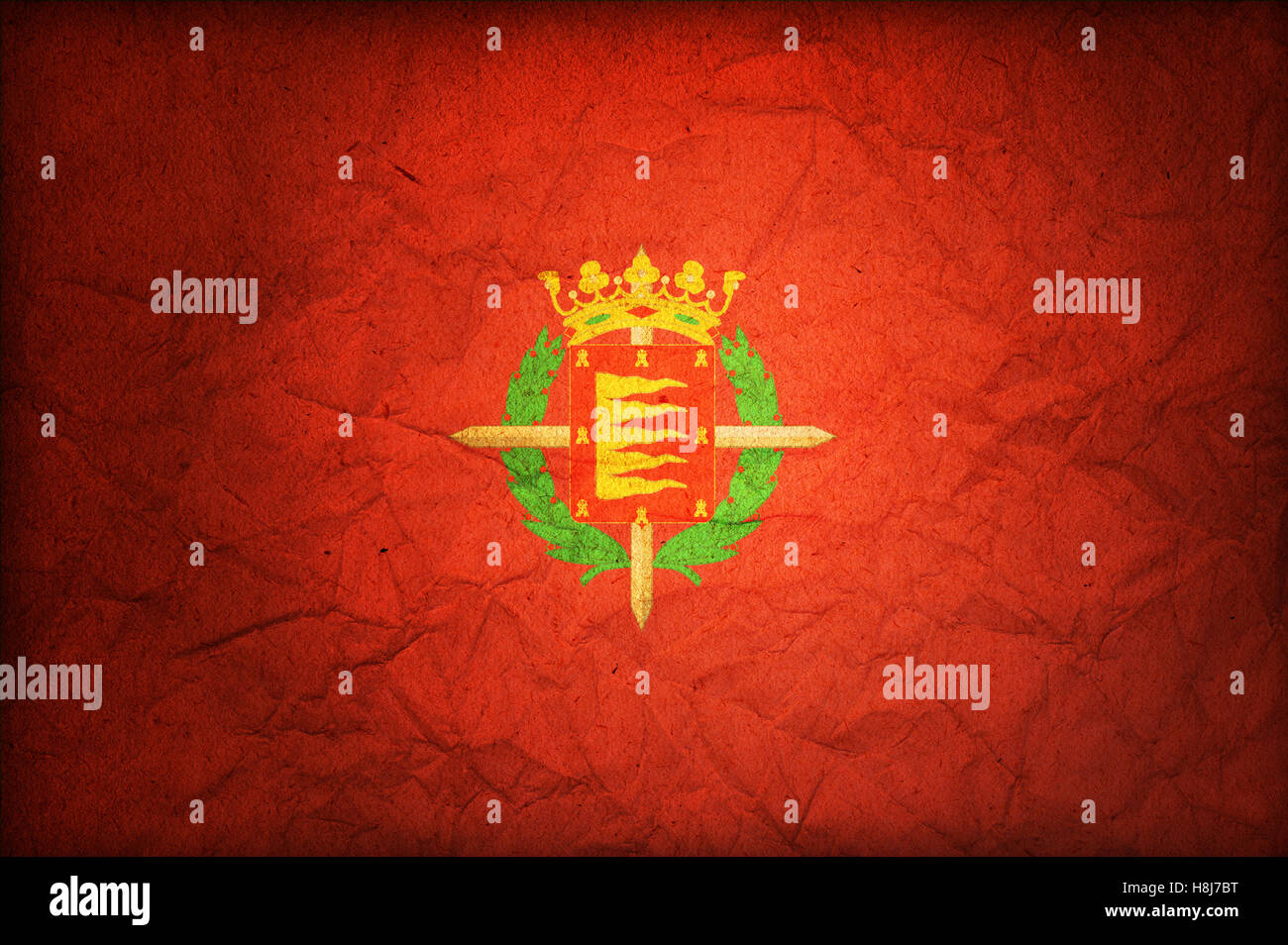 some very old vintage flag of valladolid Stock Photo - Alamy