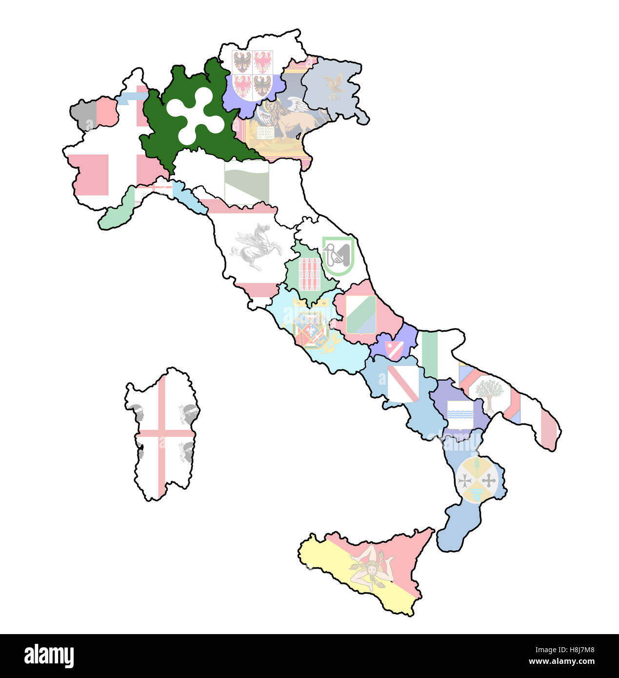 Lombardy region map hi-res stock photography and images - Alamy