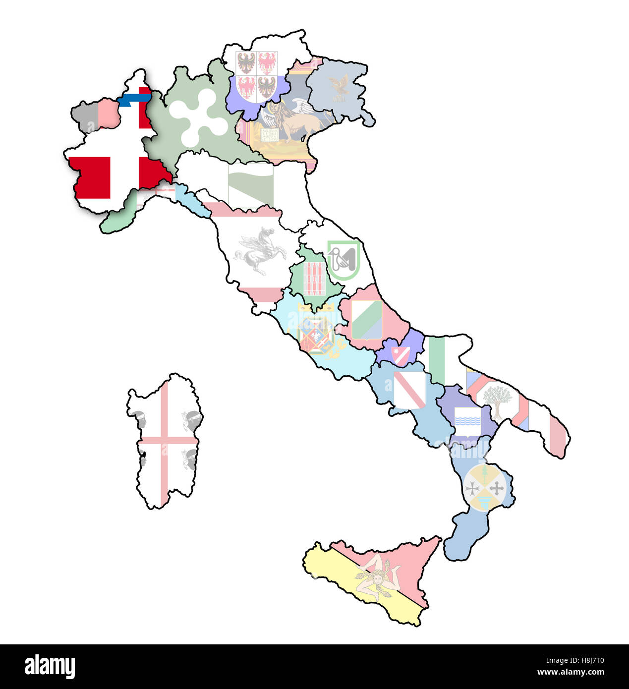 Piedmont region flag hi-res stock photography and images - Alamy