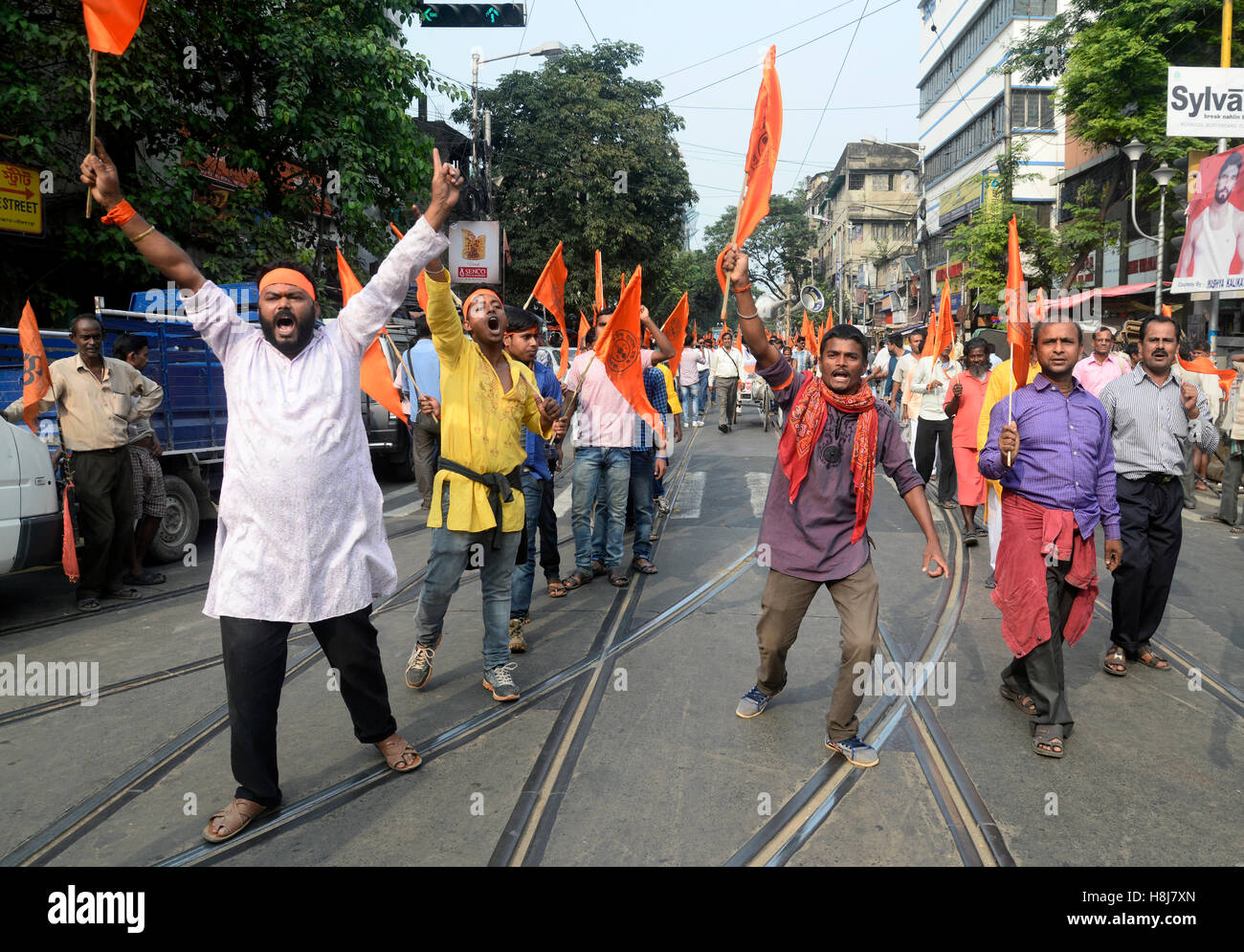 Kolkata, India. 12th Nov, 2016. Hindu Jagran Manch organized a rally ...