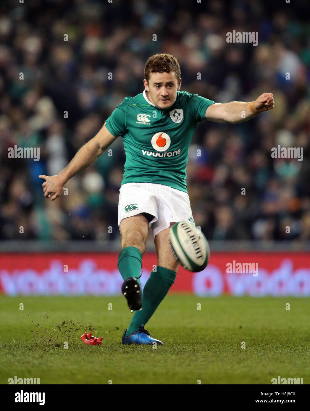 Ireland's Paddy Jackson kicks during the Autumn International match at ...