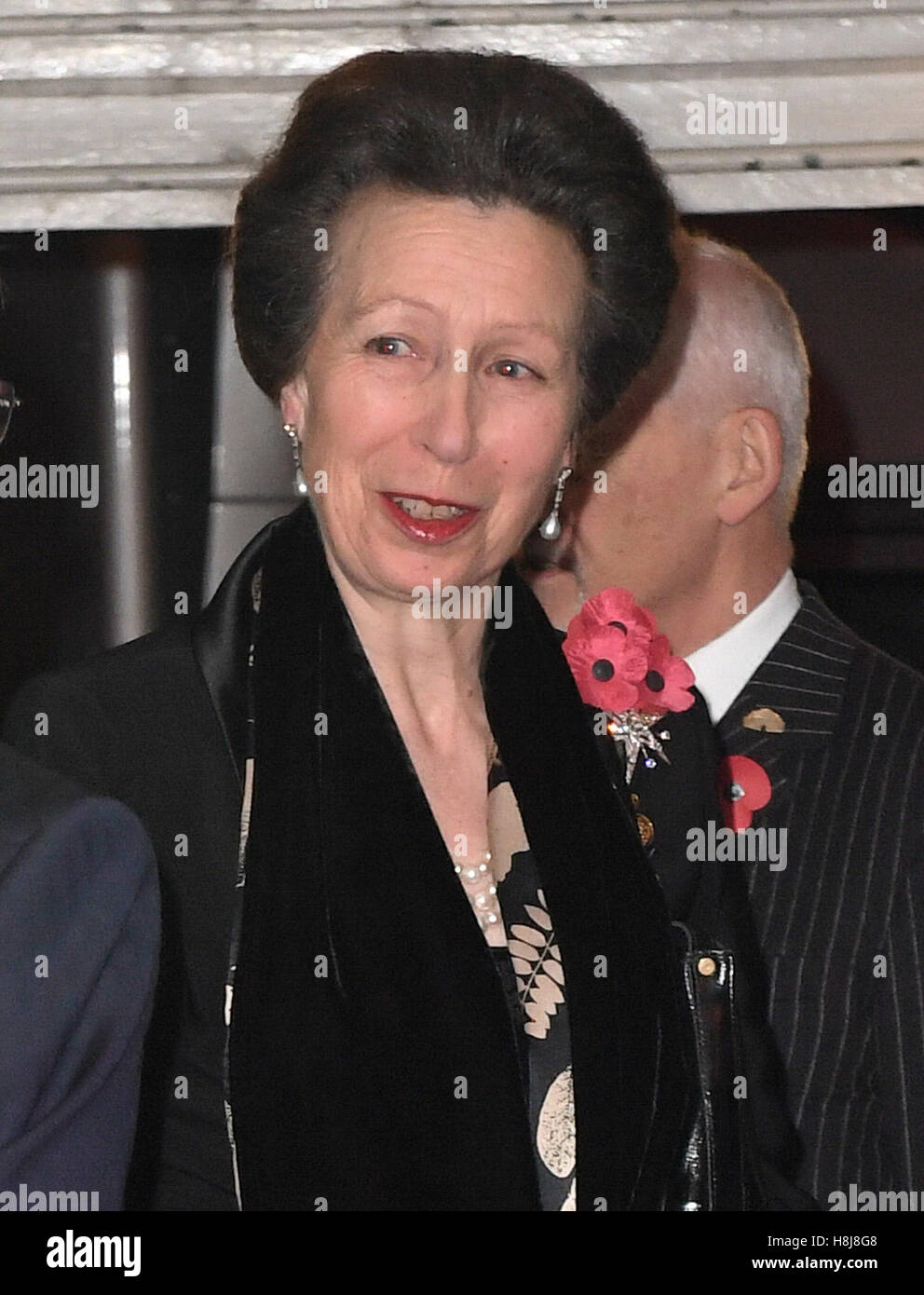 The princess royal arrives at the royal festival hall hi-res stock ...